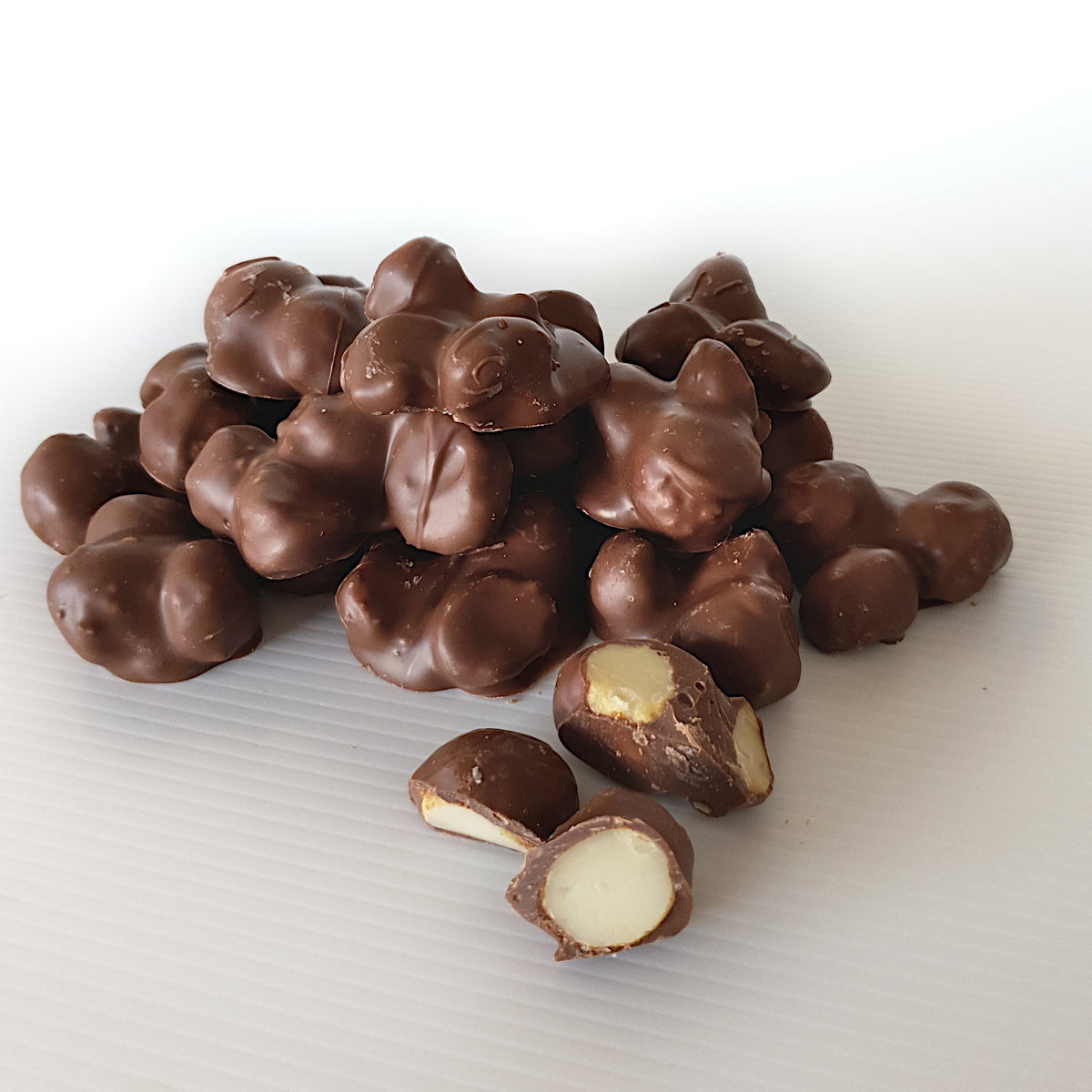 Caramelised Macadamia Clusters – Woodstock Chocolate Co
